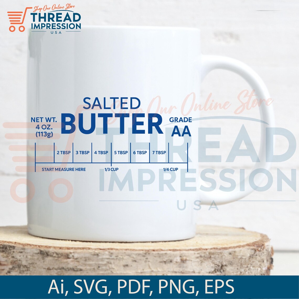 Salted Butter PNG & SVG | Stick of Butter Design | Funny Baker Gift ...