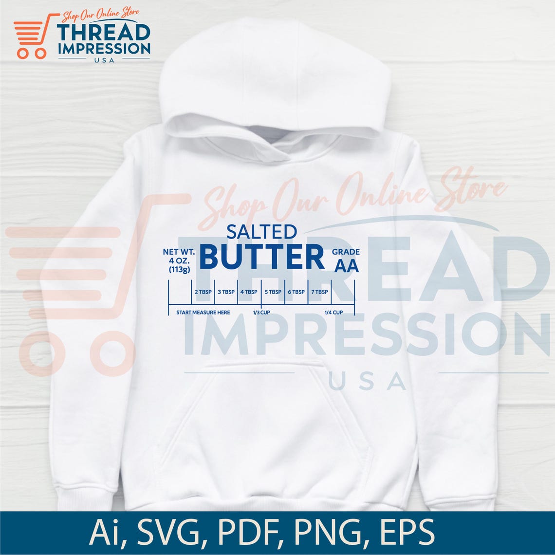 Salted Butter PNG & SVG | Stick of Butter Design | Funny Baker Gift ...