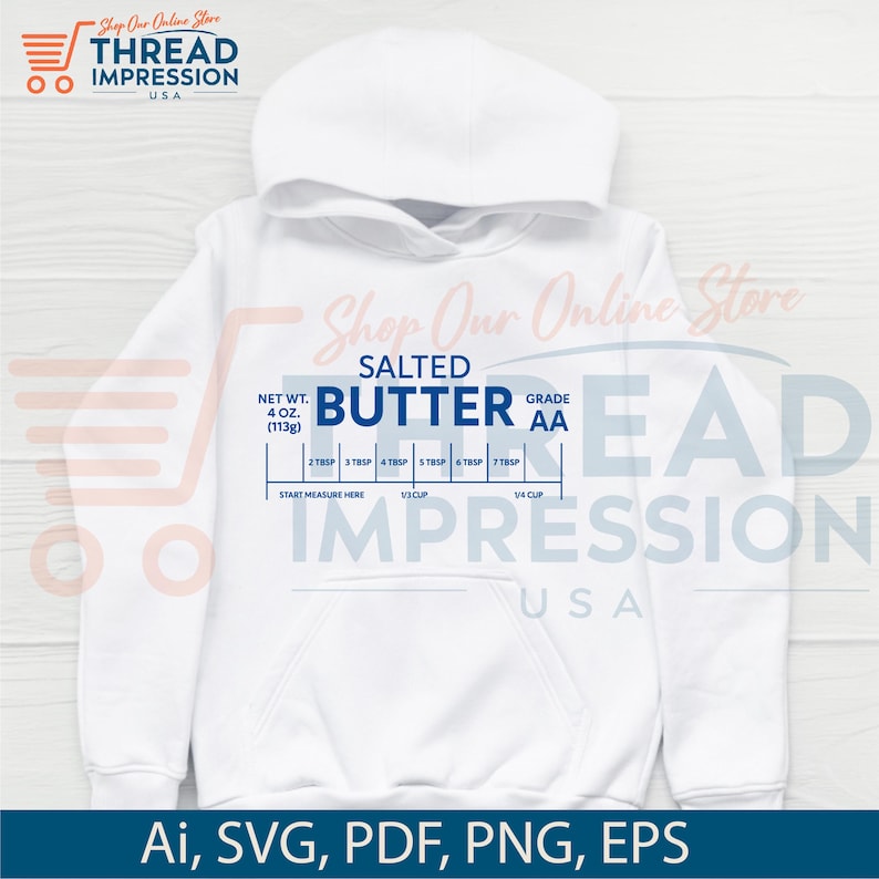 Salted Butter PNG & SVG | Stick of Butter Design | Funny Baker Gift ...