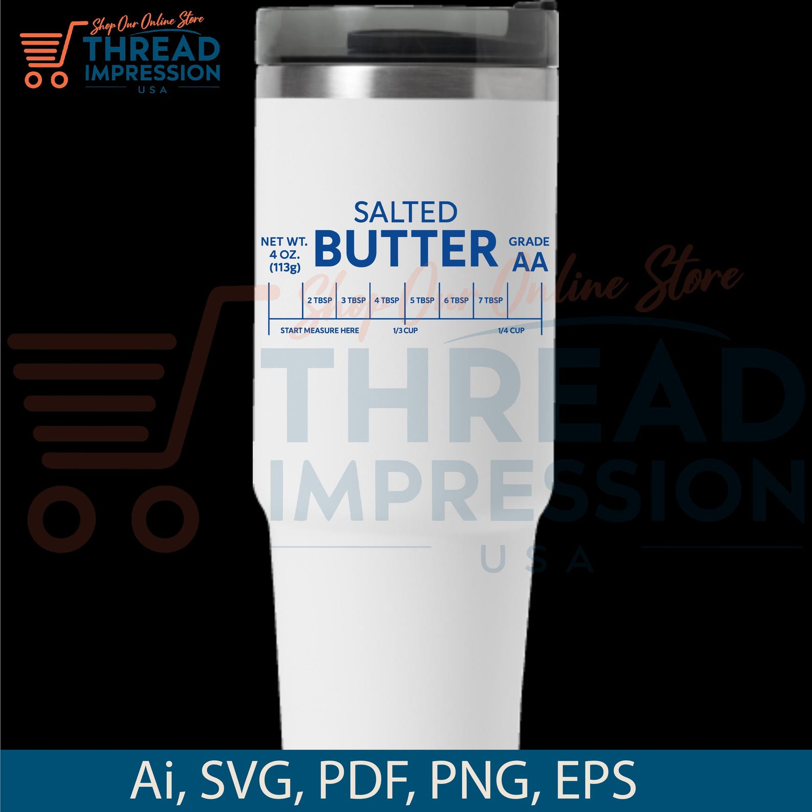Salted Butter PNG & SVG | Stick of Butter Design | Funny Baker Gift ...