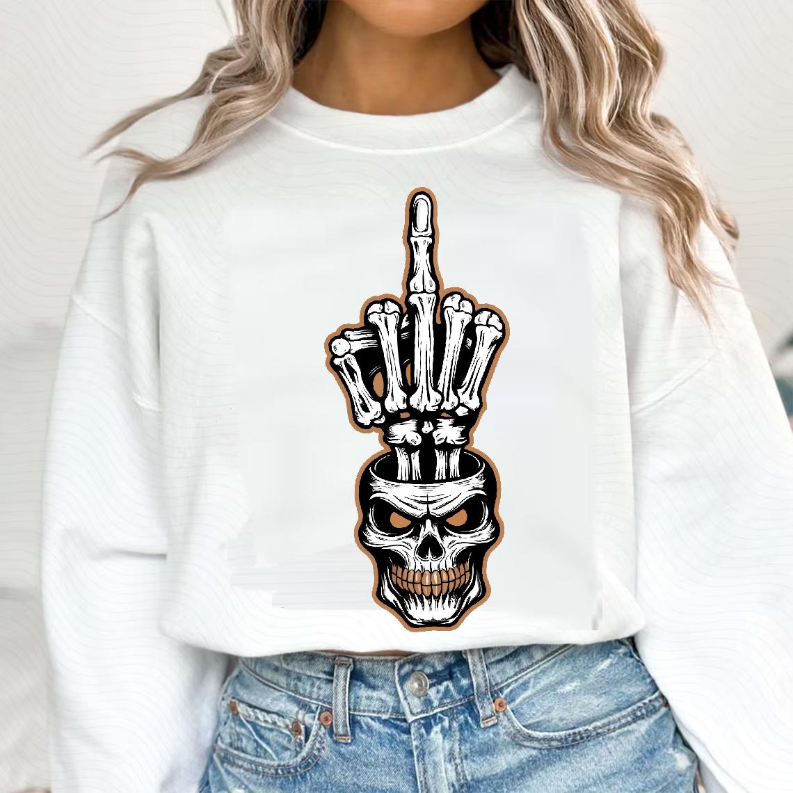 Skeleton Middle Finger SVG, Skull Middle Finger Design SVG, Middle ...
