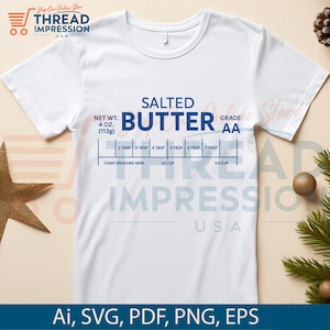 Salted Butter PNG & SVG | Stick of Butter Design | Funny Baker Gift ...