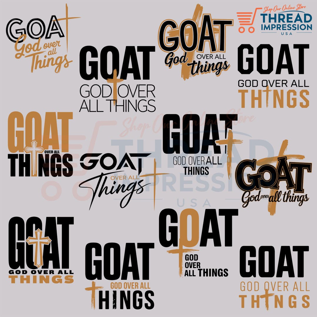 G.O.A.T Bundle Svg, G.O.A.T God Over All Things Bundle SVG, Christian ...