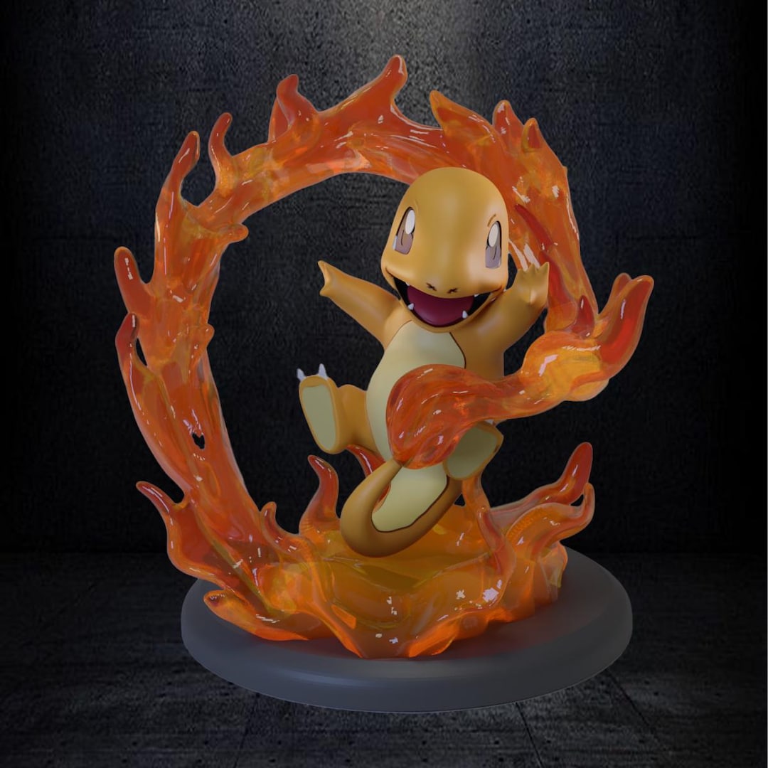 Charmander 3D Printer Figure-fire Monster Character in STL Format ...