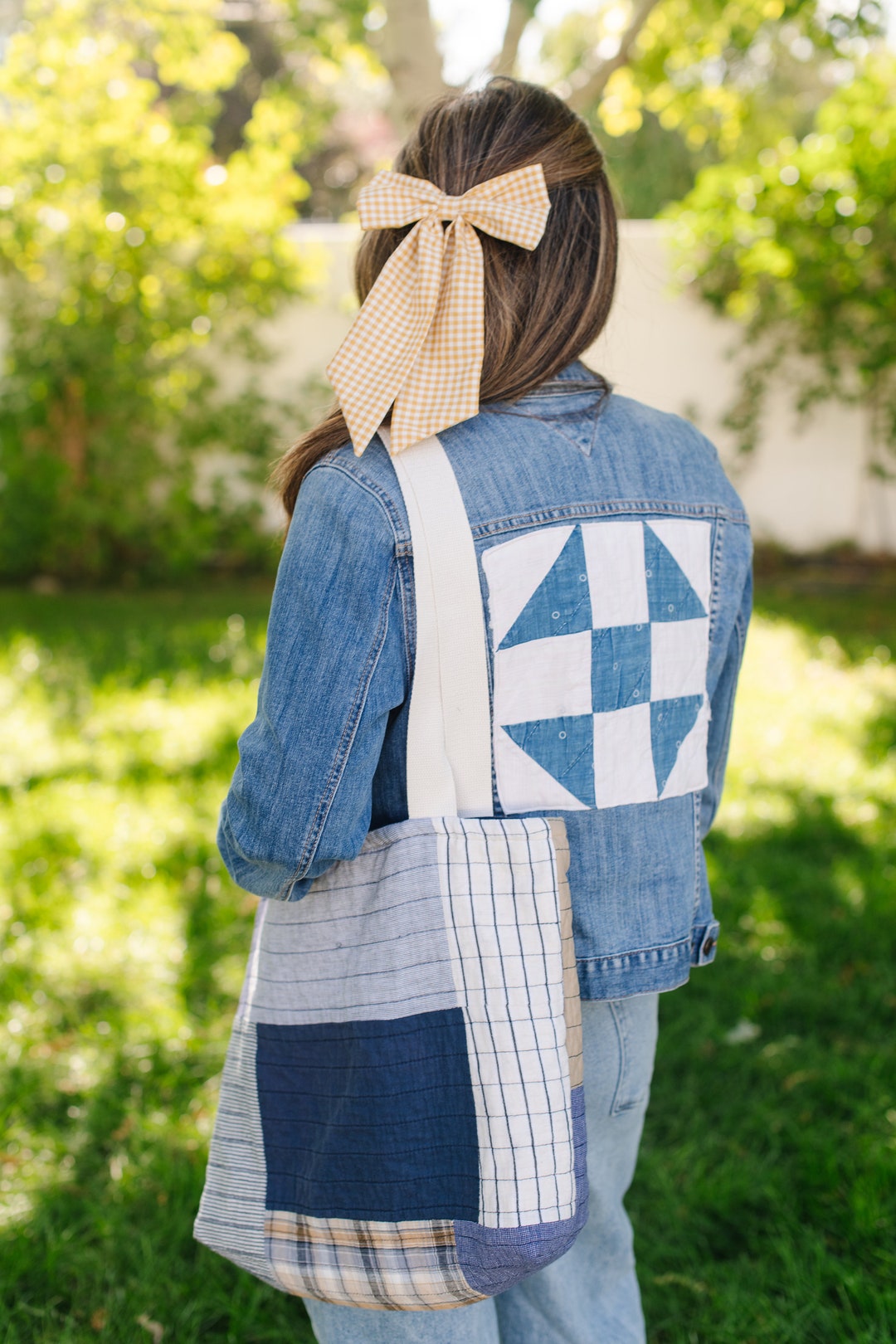 Denim Jacket With Vintage Patchwork, Denim Jacket, Jean Jacket Applique ...