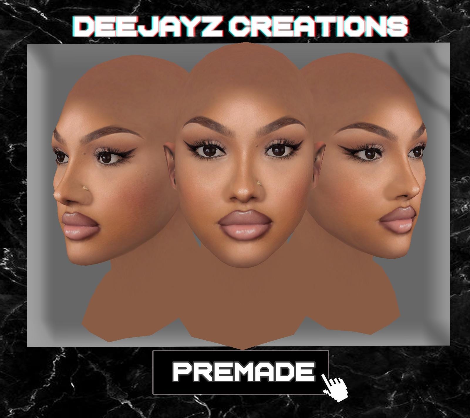 3 Female Face Skins Created by Deejay Creations! - Etsy