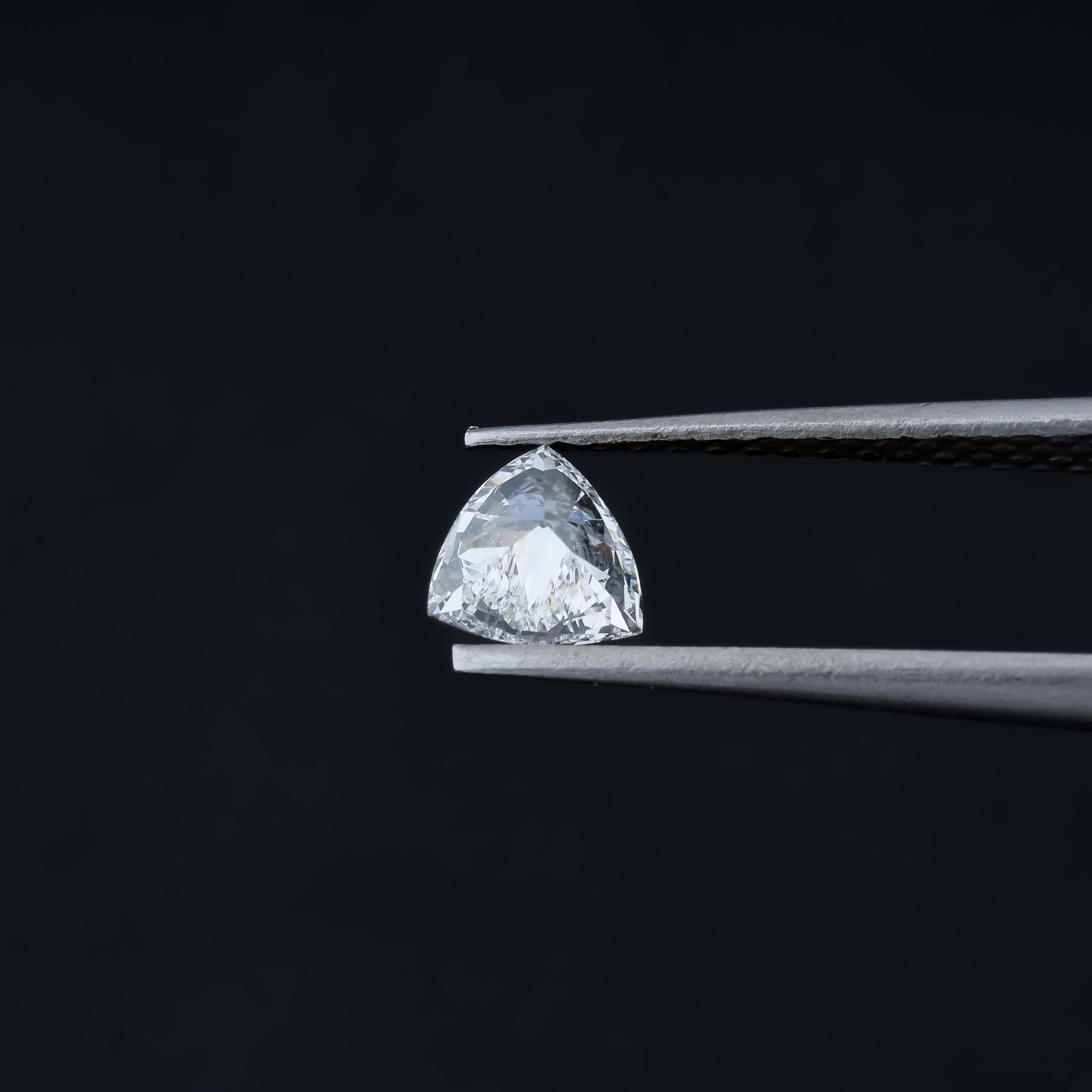 IGI Certified Trillion Cut Lab Grown Diamond for Rings, 0.25 to 3.0 CT ...