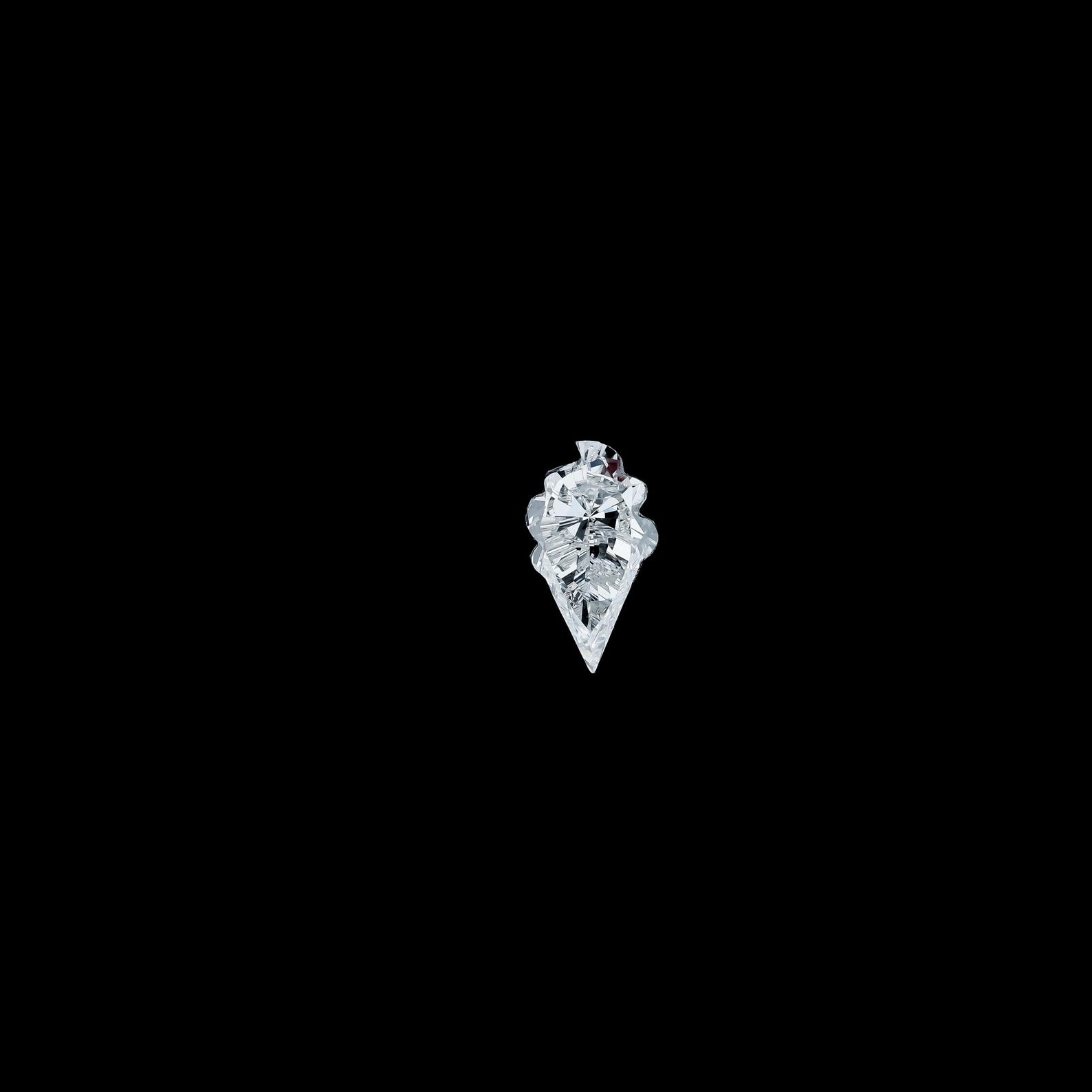IGI Certified Ice-cream Cone Cut Lab Grown Diamond for Rings, Ice-cream ...