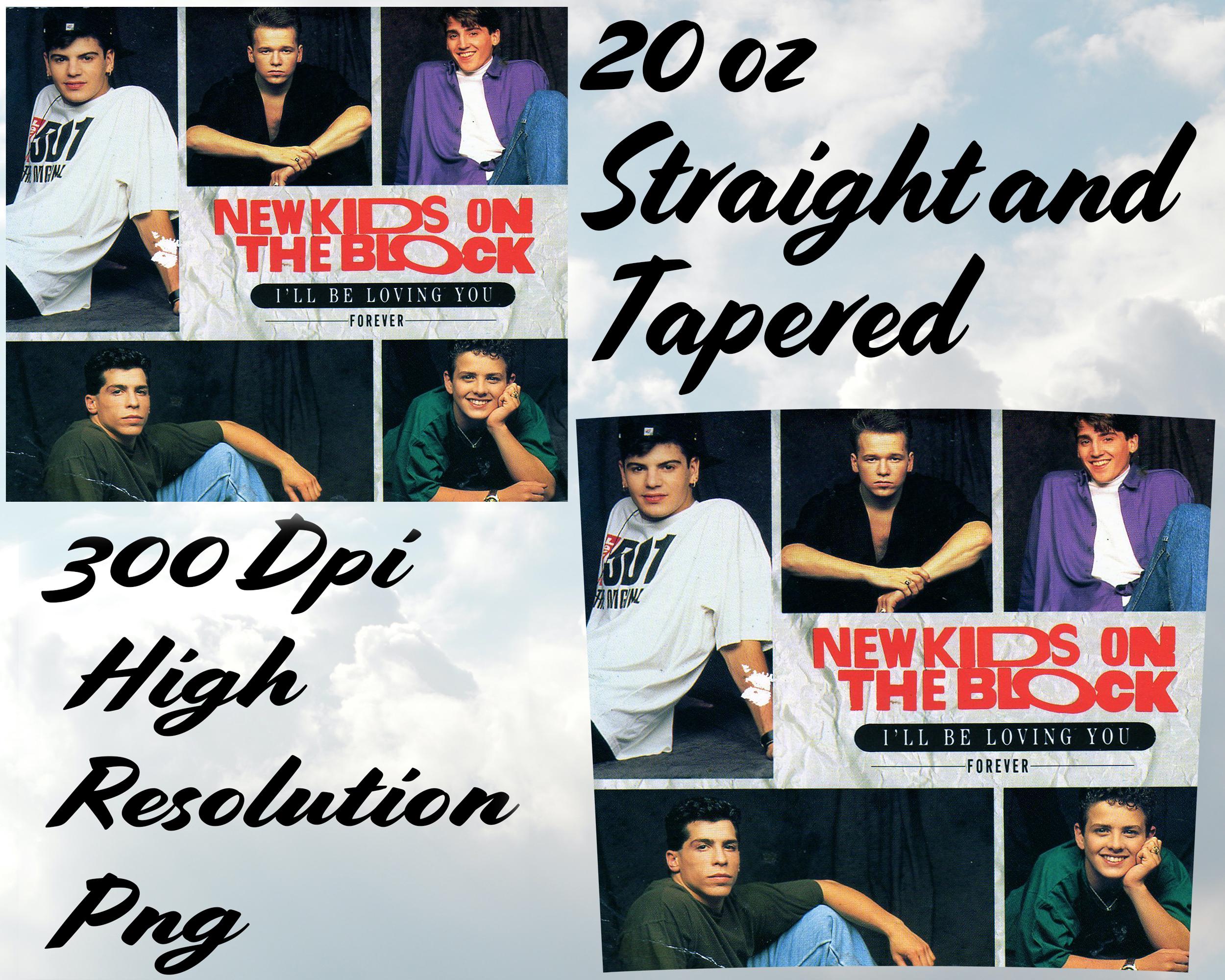 New Kids on NKOTB 20oz Skinny Tumbler Sublimation Designs, for Straight ...