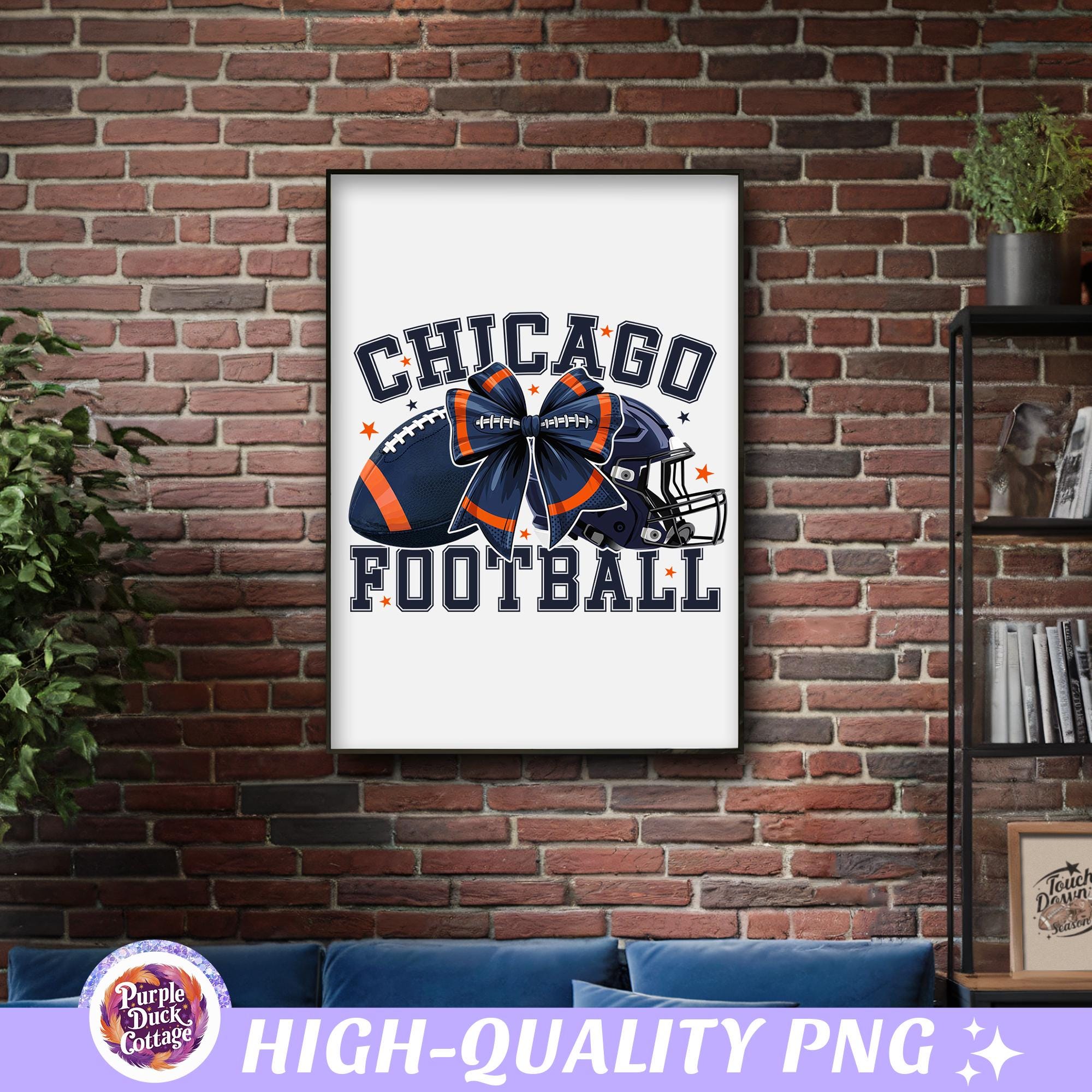 Chicago Football PNG Bears Game Day Football Shirt PNG Mom Football ...