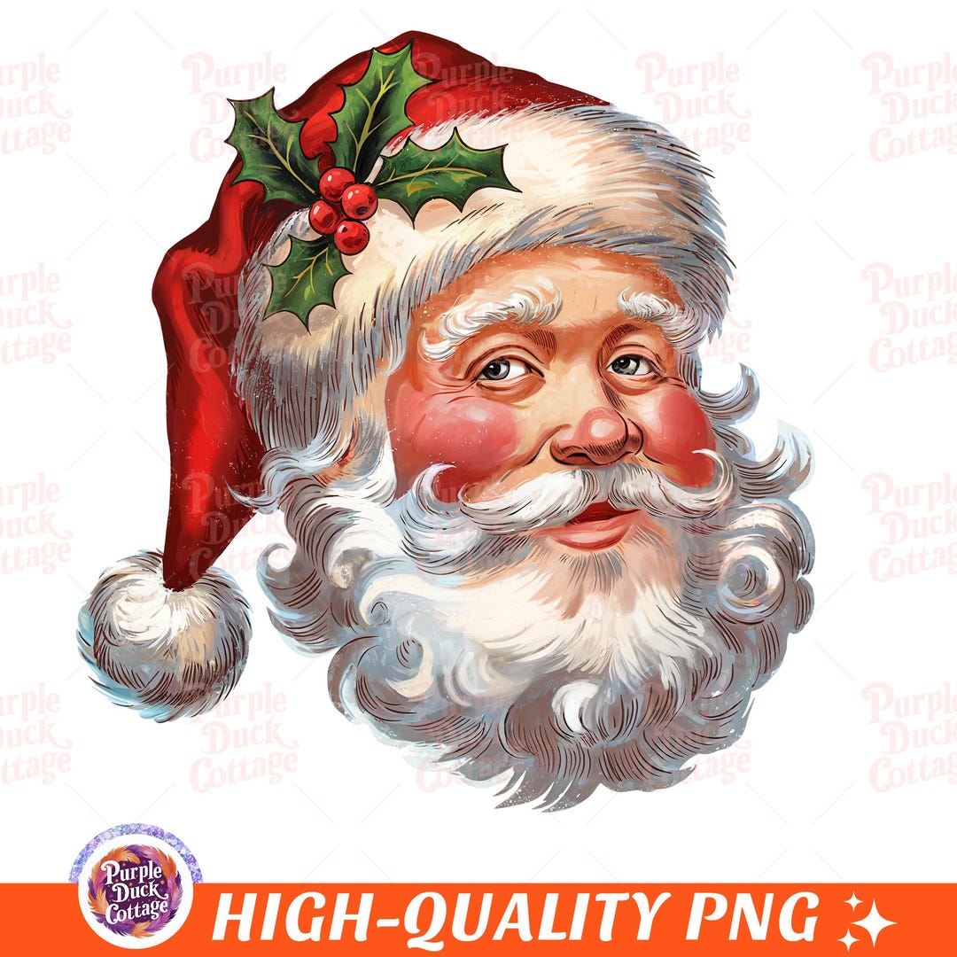 Vintage Santa Clipart Png Santa Claus Png Retro Santa Christmas Png ...