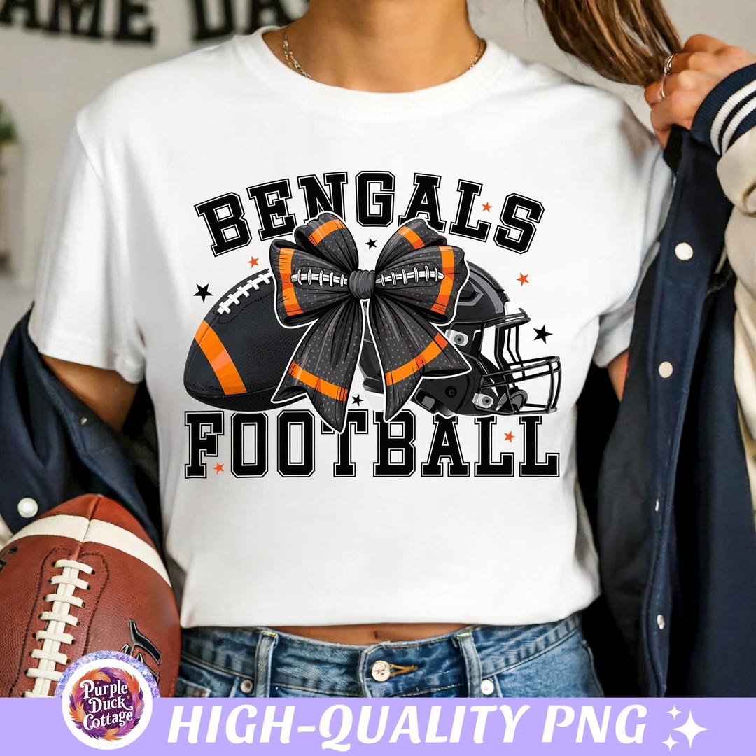 Bengals Football PNG Cincinnati Game Day Football Shirt PNG Mom ...