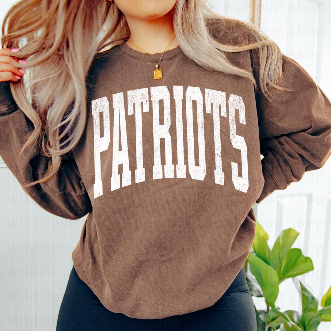 Patriots PNG | Distressed White Sports Team Varsity Text | Game Day ...