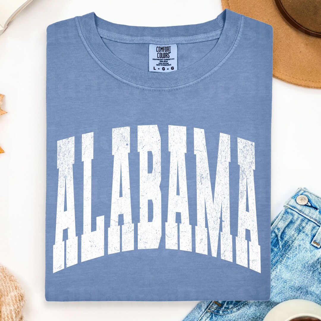 Alabama PNG | White Distressed and Non Distressed Text | Southern State ...