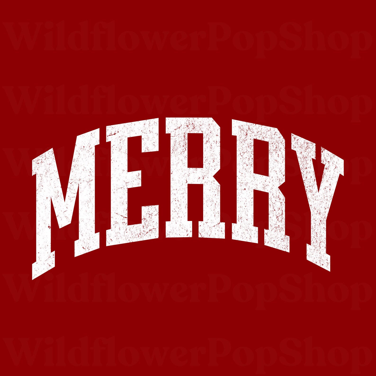Merry White Distressed PNG | Christmas Holiday Digital Download ...