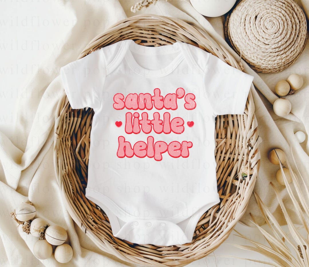 Santa’s Little Helper PNG | Cute Christmas Design | Distressed & Non ...