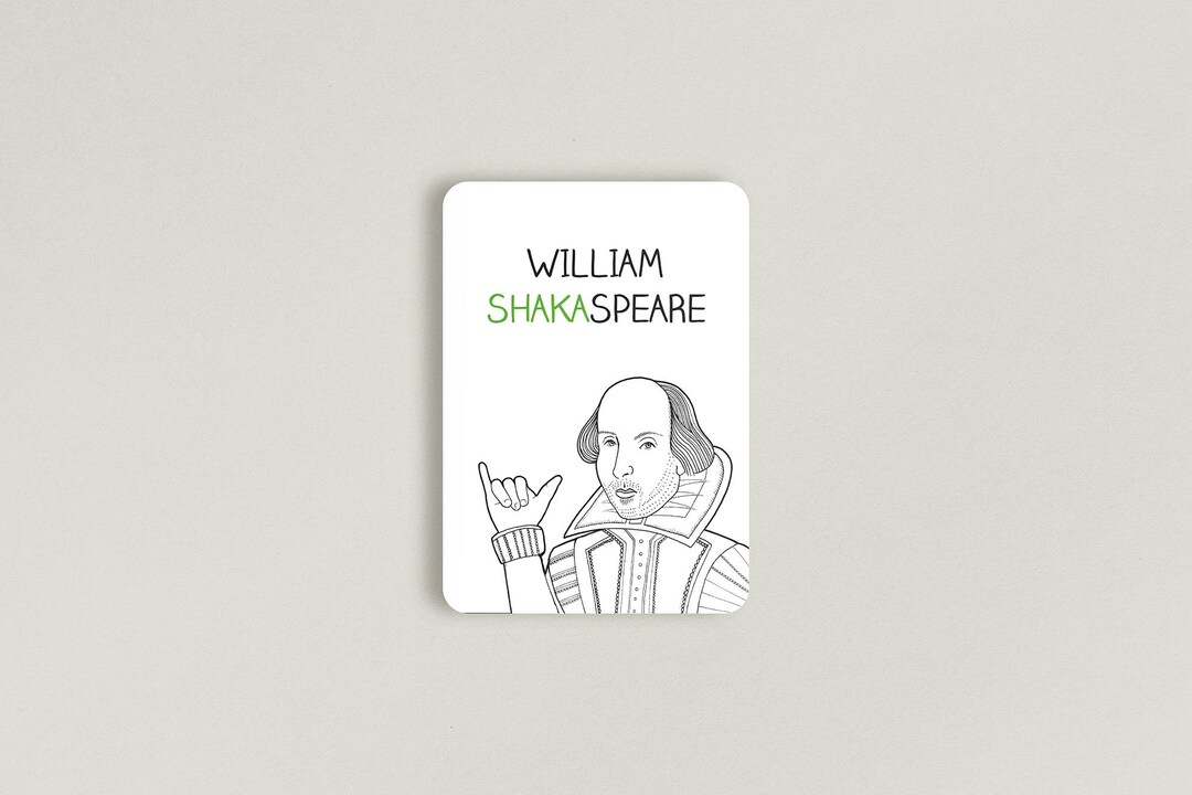 Funny William Shakespear Sticker - Funny Puns - Pun Stickers - Etsy