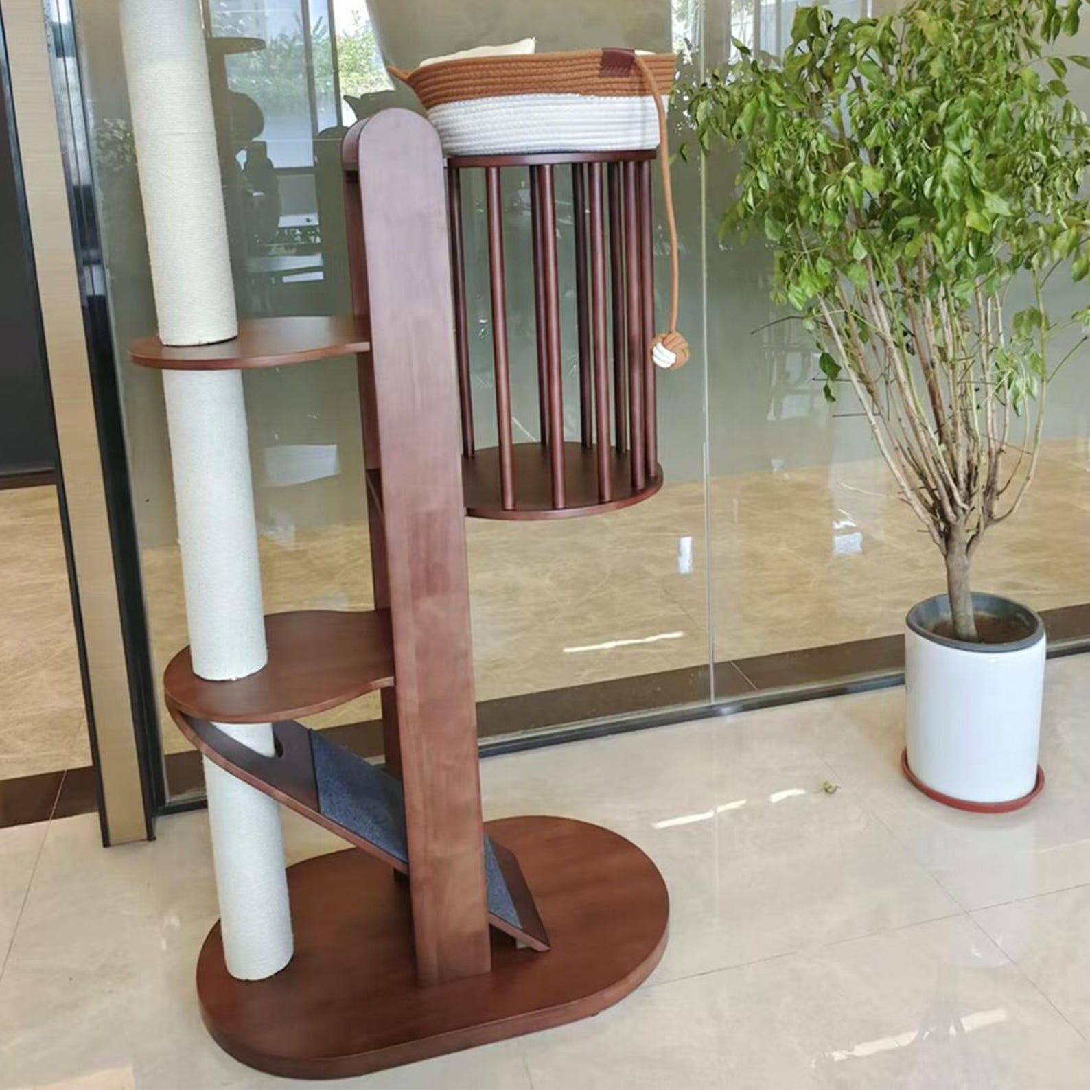 Stylish Cat Tree-woden Cat Climbing Tree-modern Design Cat Tower ...
