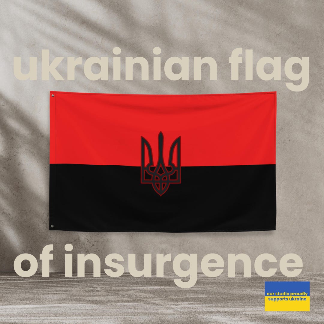 Ukrainian Flag of Insurgence | Red and Black Secondary Flag of ...