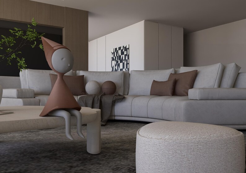 Realistic 3D Living Room Interior Design Model High-quality Sketchup ...