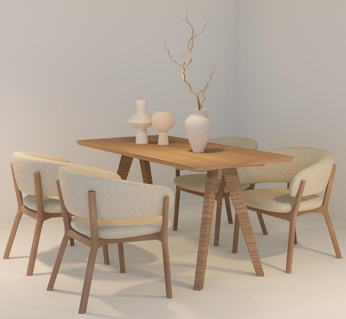 Model 3d Dining Table Furniture for Architectural and Interior Design ...