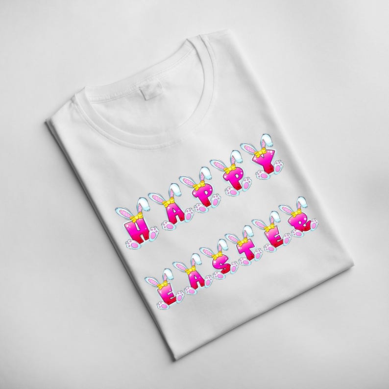 Pink Bunny Printable, Pink Easter Bunny Printable, Pink Happy Easter ...