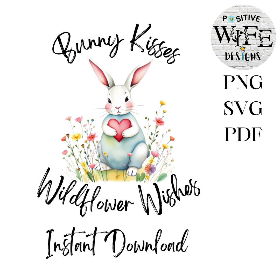 Cute Bunny Printable, Cute Bunny Digital Download, Cute Bunny Digital ...