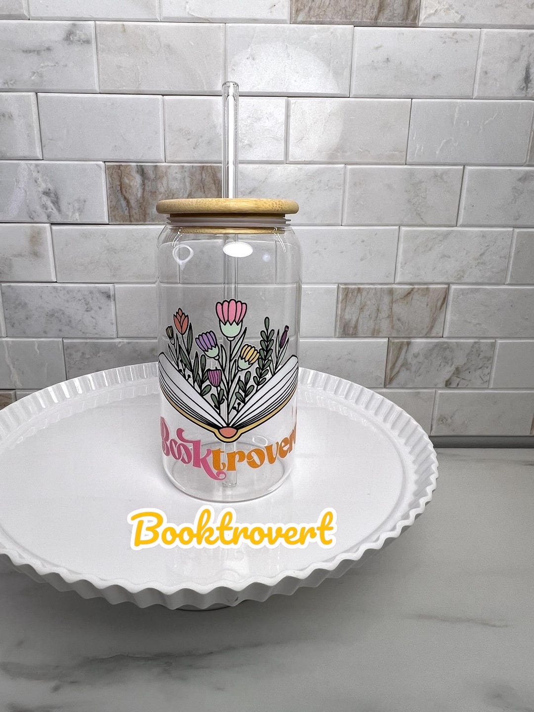 Book Lovers Iced Coffee Cup, Bookworm Accessory, Book Lover Gift, Glass ...