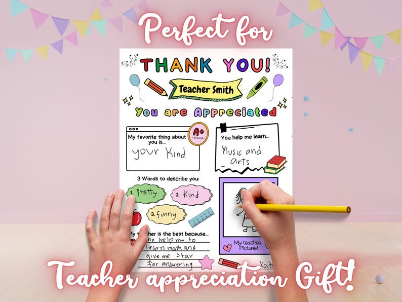 Coloring Teacher Appreciation Week Card Editable Template Printable ...