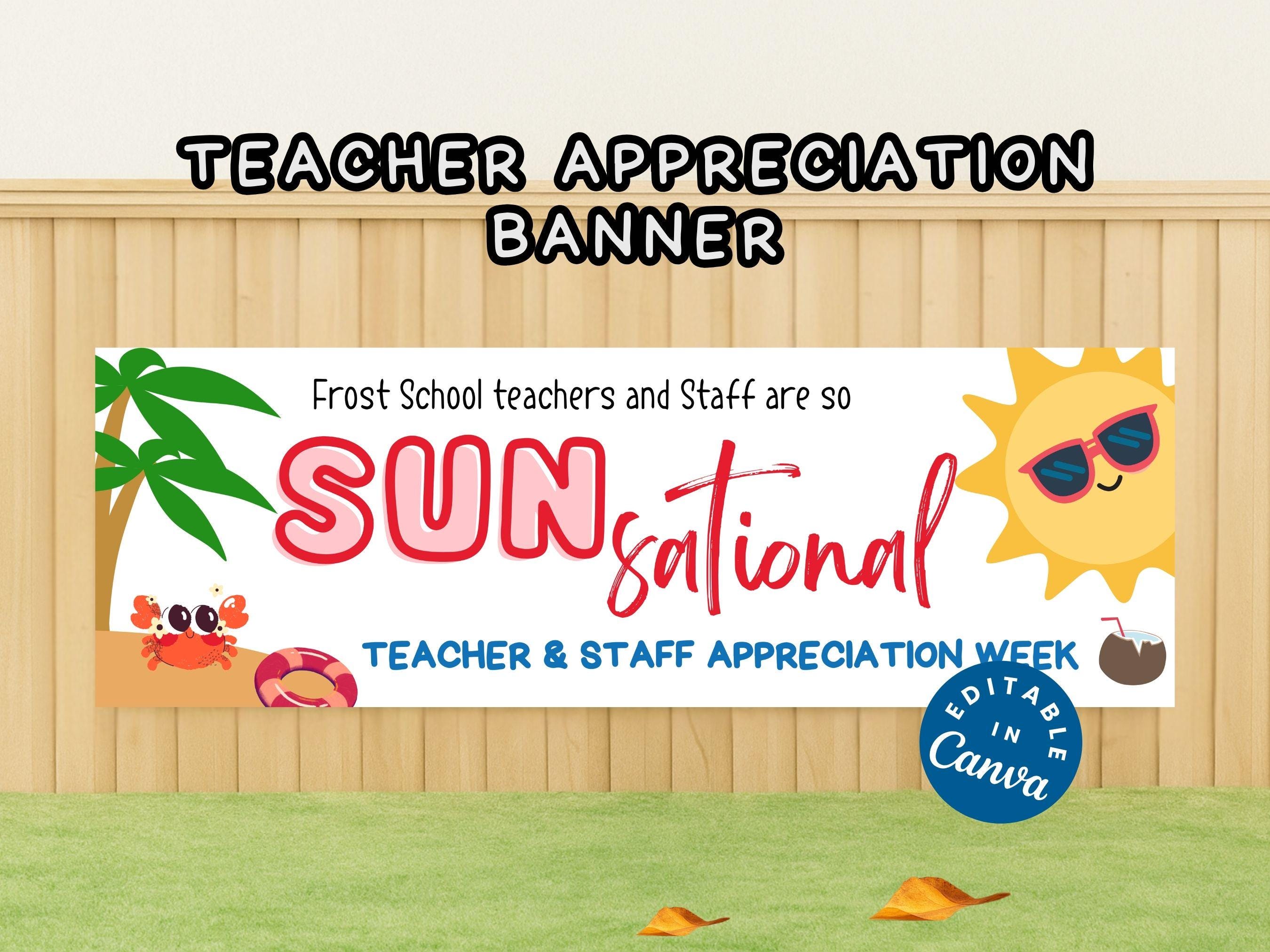 Sun-sational Teacher Appreciation Banner You Are Sunshine Sign Summer ...