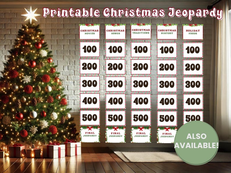Editable Christmas Jeopardy Powerpoint Game Template With Scoreboard ...