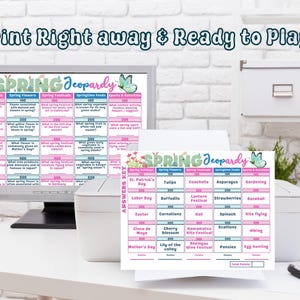 DIY Spring Game Sheet Jeopardy Printable Games for Kids Classroom ...