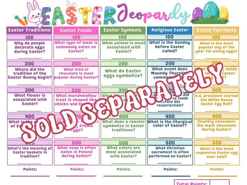 DIY Think Fast Game Easter Printable Kids Summer Activity Easter ...