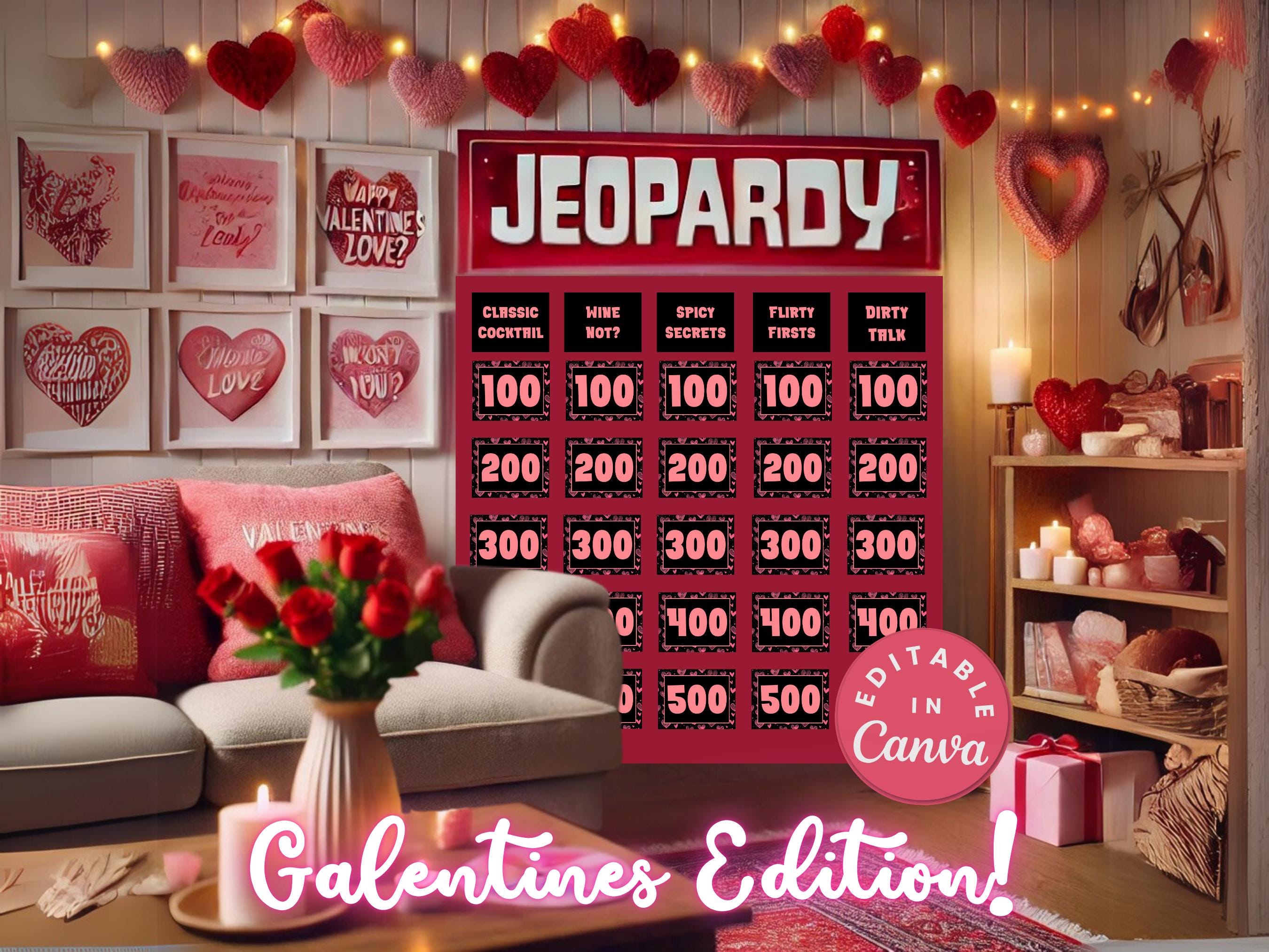 DIY Printable Drunk Jeopardy Board Drinking Game for Ladies Night Out ...