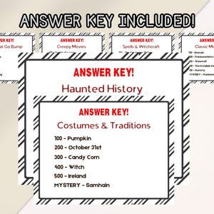 Printable Halloween Trivia Jeopardy Game Sheet Holiday Trivia Fun ...