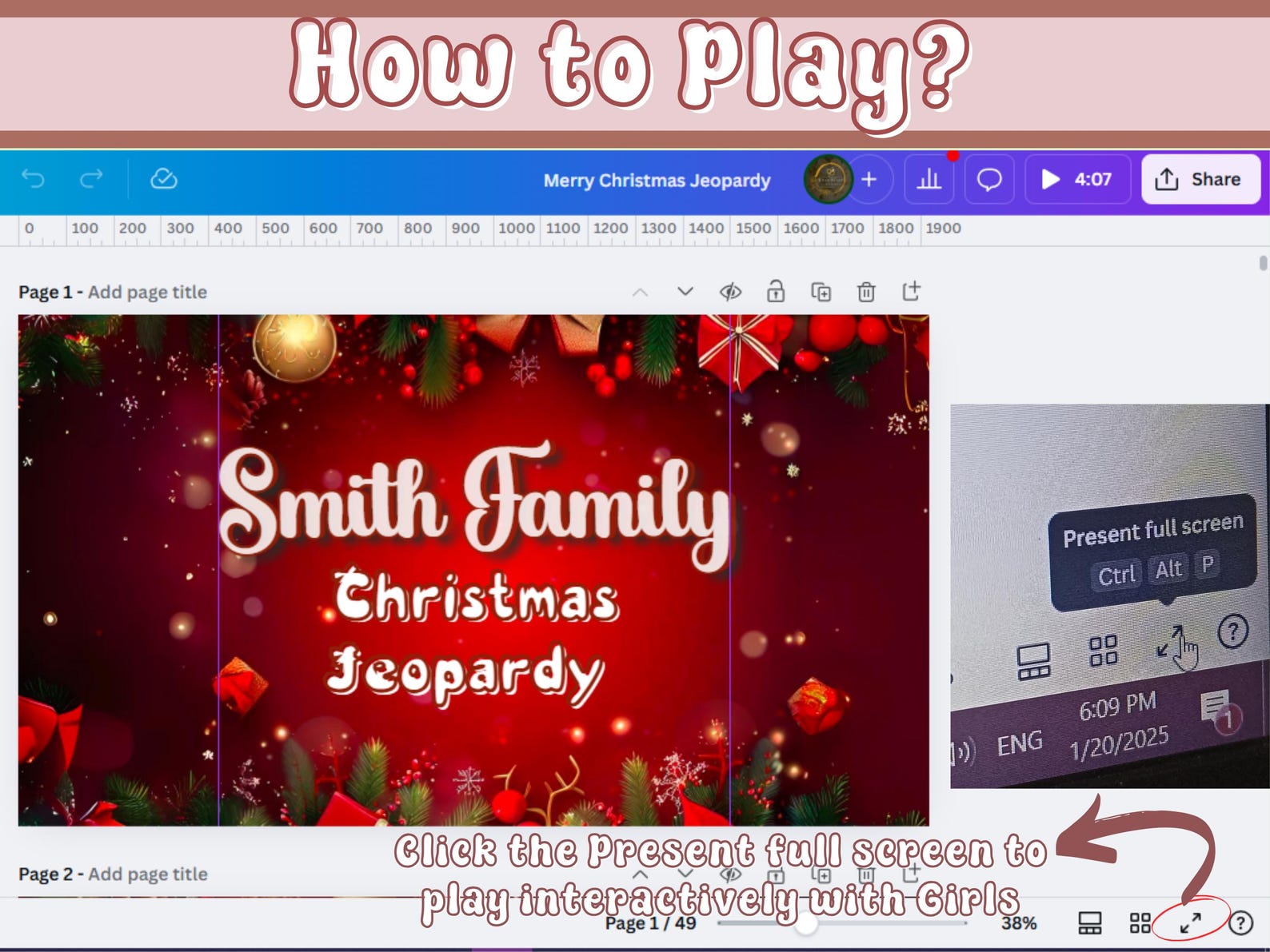 Editable Christmas Jeopardy Powerpoint Game Template With Scoreboard ...