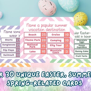 Easter Feud Printable Friendly Feud Easter Trivia Games Easter Spring ...