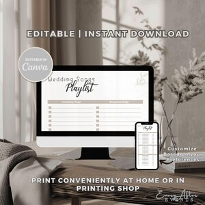 Wedding Song Checklist Printable Playlist Template for Wedding Ceremony ...