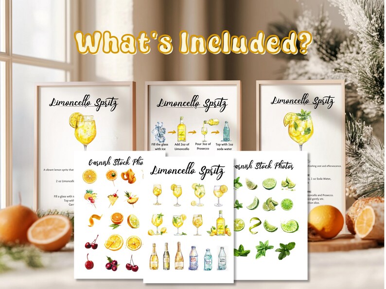 Limoncello Spritz Bar Sign Cocktail Poster Print Signature Drink Signs ...
