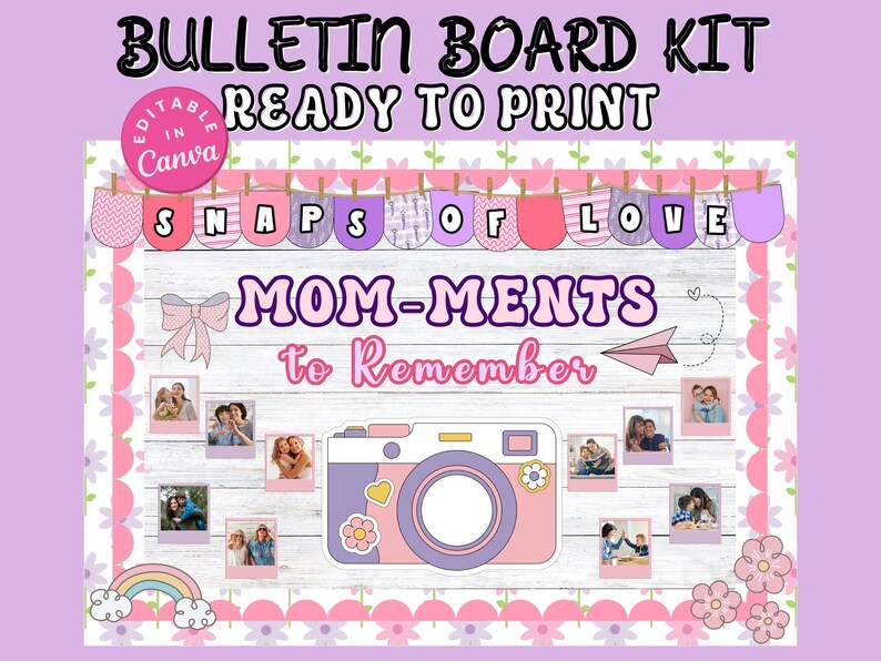 Mother Day Bulletin Board Kit End of School, Printable Mommy Bulletin ...