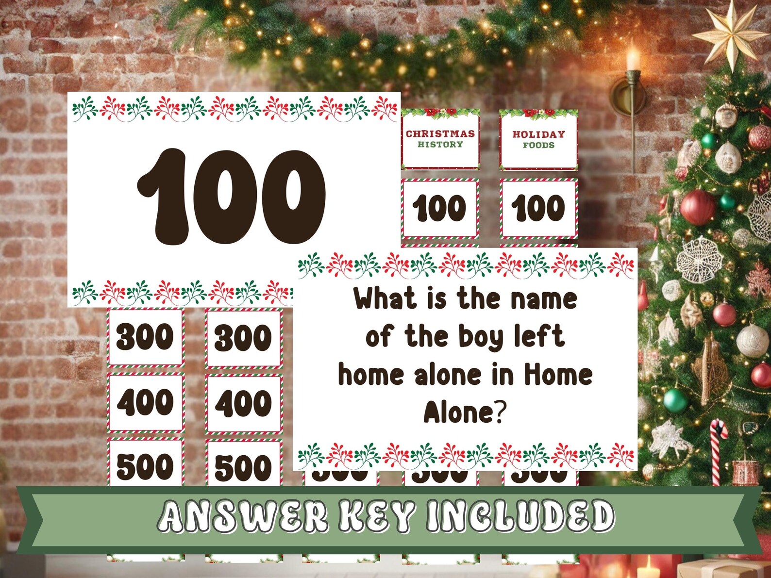 Christmas Jeopardy Game Printable Holiday Jeopardy Template Christmas ...