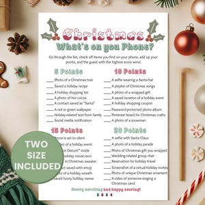 Christmas What's on Your Phone Printable Christmas Office Party Game ...