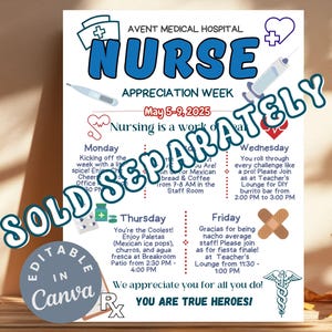 Nurse Week Banner 2026, Printable Nurse Appreciation Decor, Thank You ...