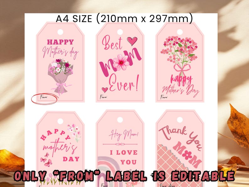 15 Best Mom Ever Tag, Printable Gift Tags for Mother's Day, DIY Mom's ...