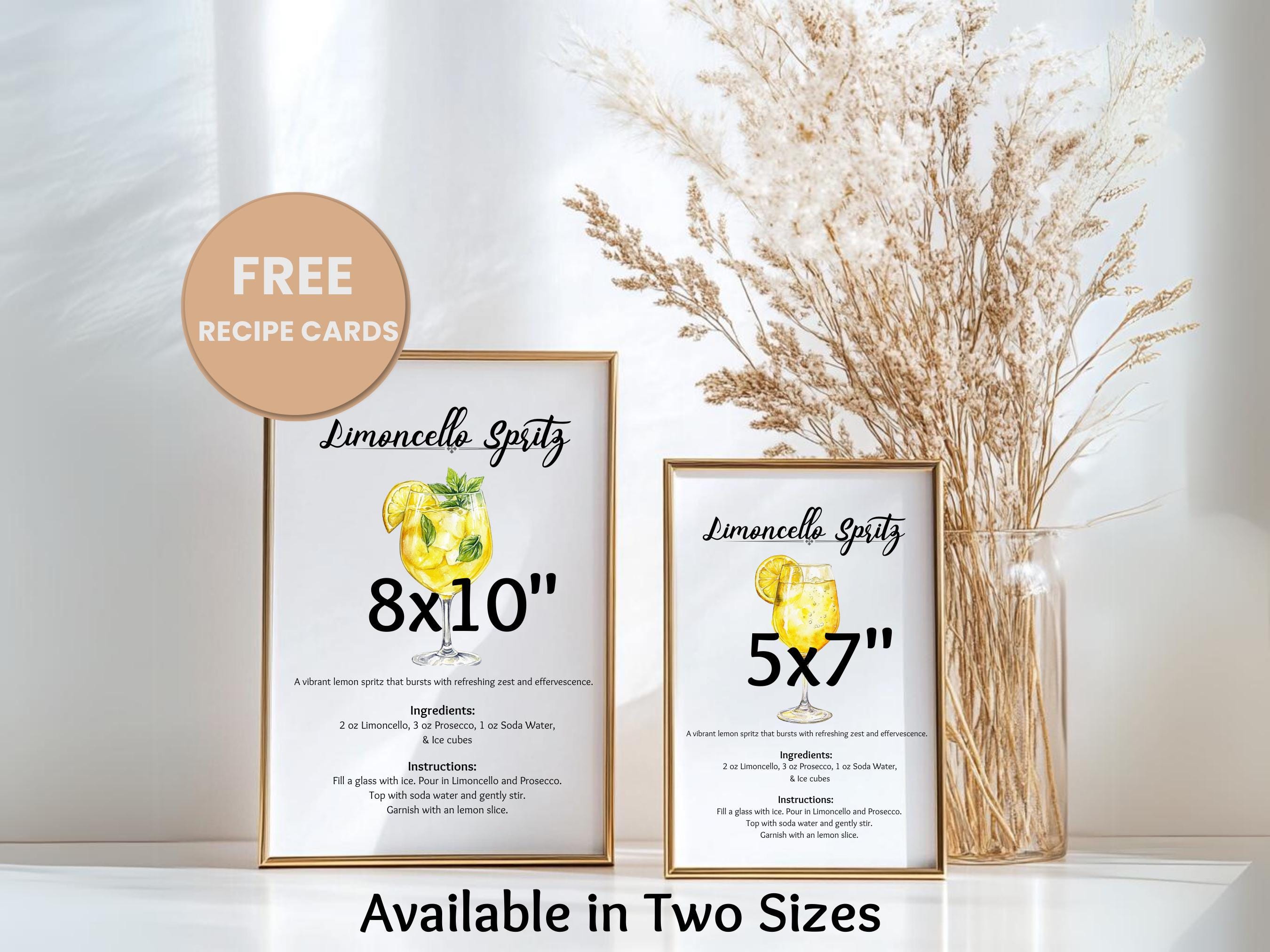 Limoncello Spritz Bar Sign Cocktail Poster Print Signature Drink Signs ...