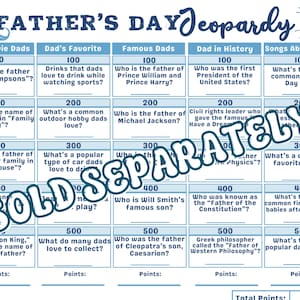 Printable Fathers Day Friendly Feud Game DIY Dad Birthday Party Games ...
