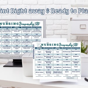 Nursing School Game Bundle Printable Nurse Party Graduation Games for ...