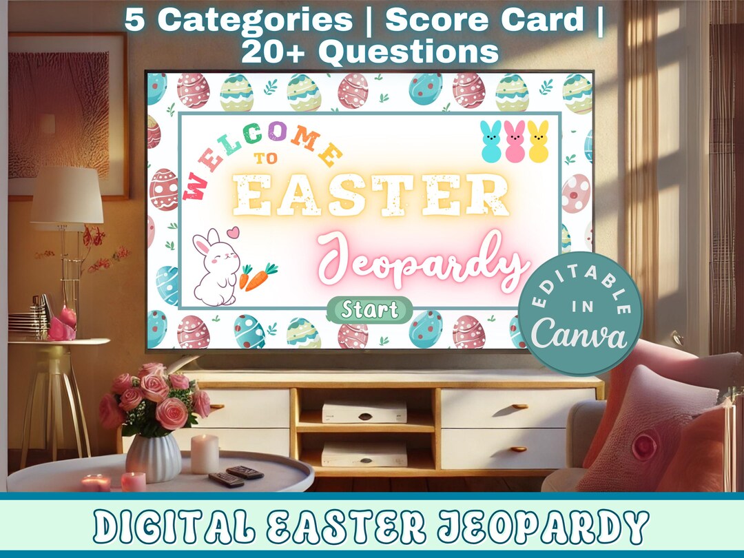 Digital Easter Jeopardy Game for Kids Easter Egg Hunt School Easter ...