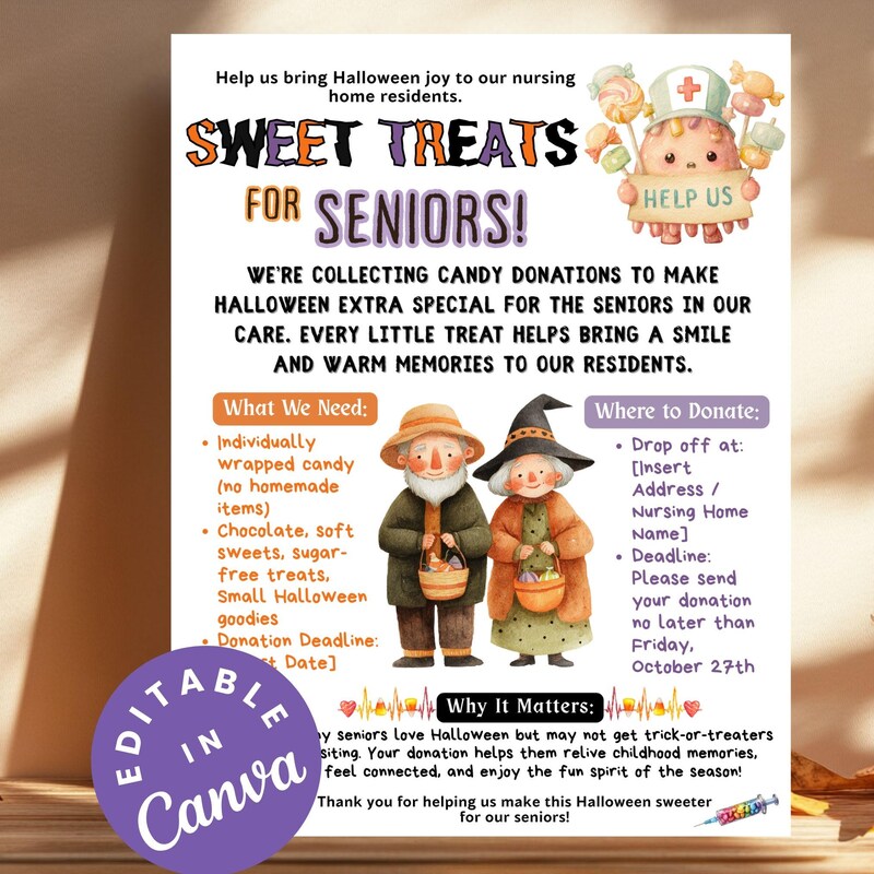 Candy Donation Flyer - Etsy