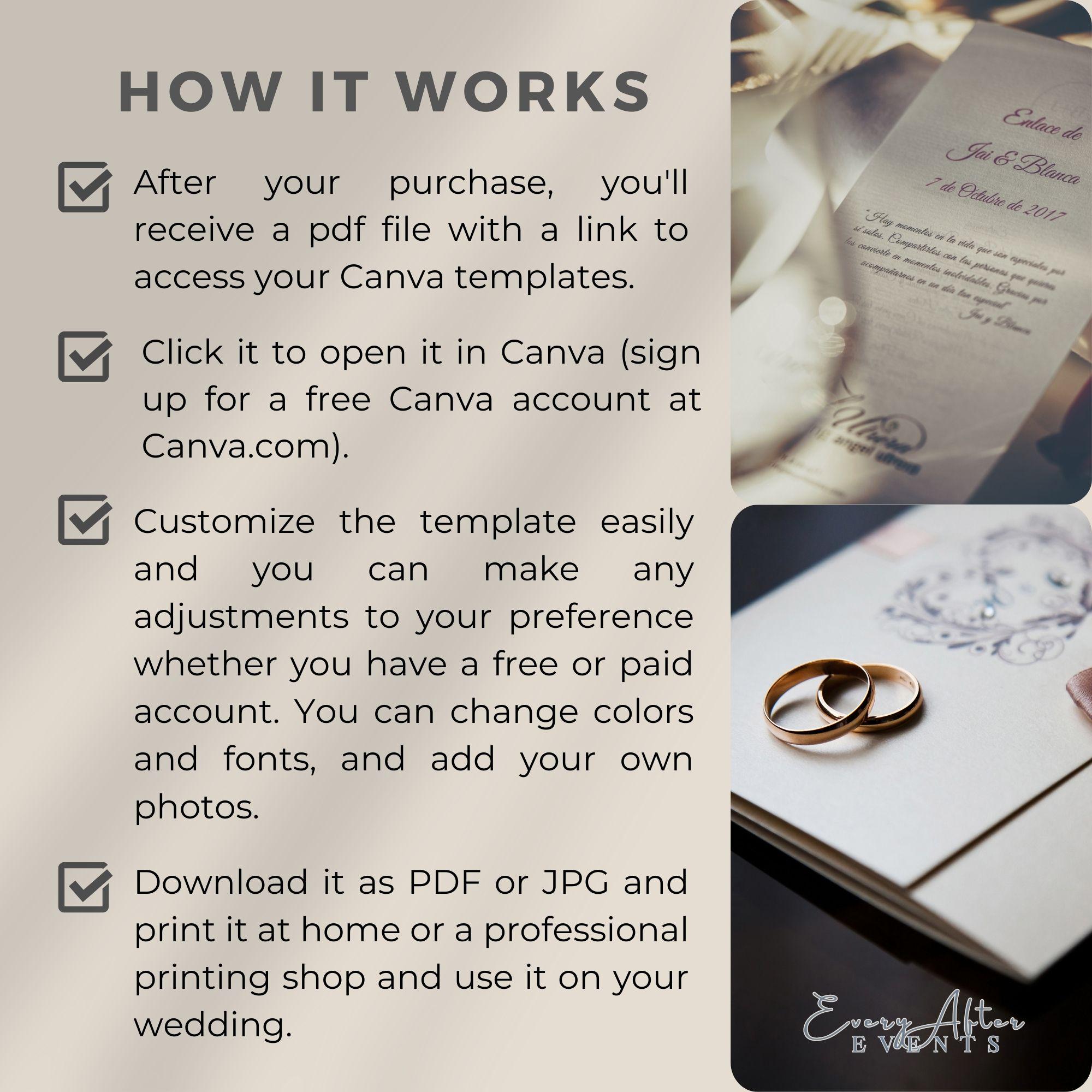 Minimalist Welcome Sign Template for Wedding Signage Printable DIY Editable Template Wedding ...